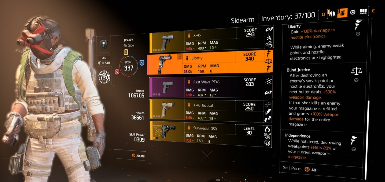 The Division 2 Liberty Guide - Liberty Perks, Weapon Part Locations