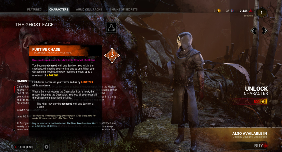 Dead by Daylight Ghost Face Guide - Killer Power & Perks