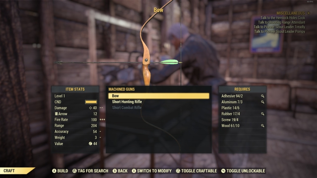 Fallout 76 Bow Guide - How to Get the Bow Plans in Fallout 76