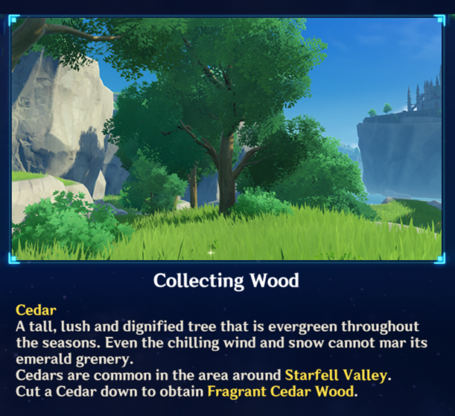 Genshin Impact Cedar Wood Guide – Cedar Tree Locations & Uses