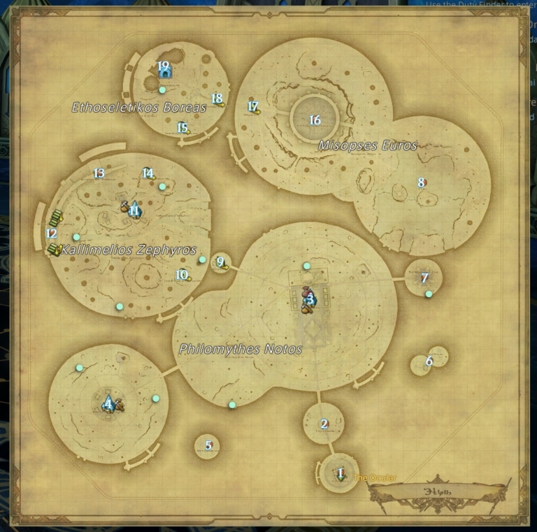 FFXIV Endwalker: Aether Currents - Elpis Map, Locations & Coordinates