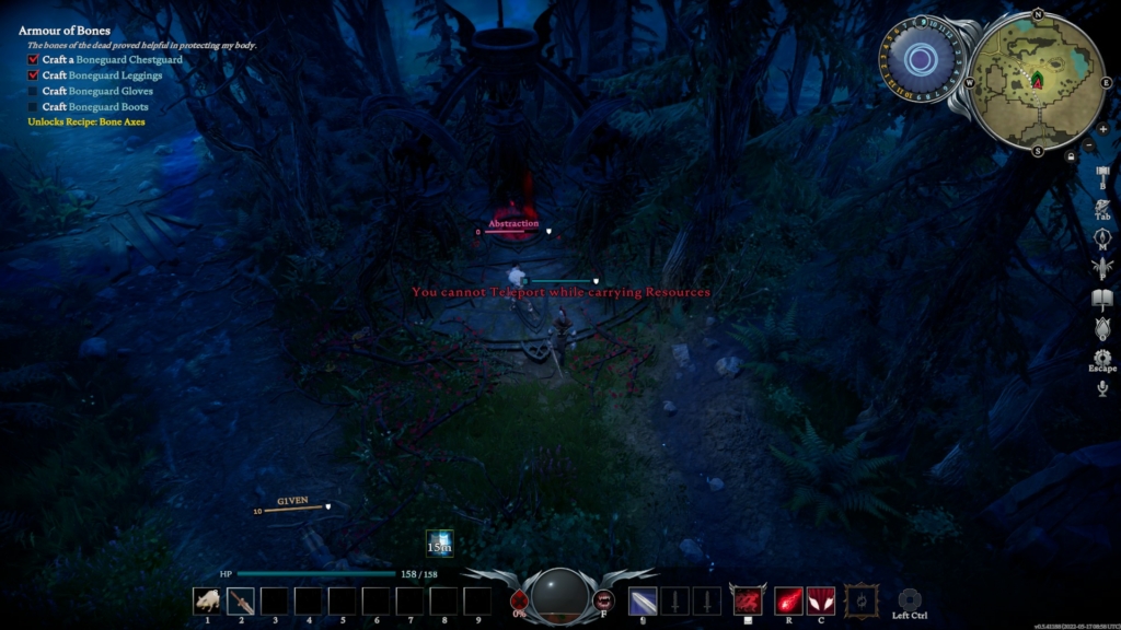 V Rising Teleport Guide: Cannot Teleport While Carrying Resources