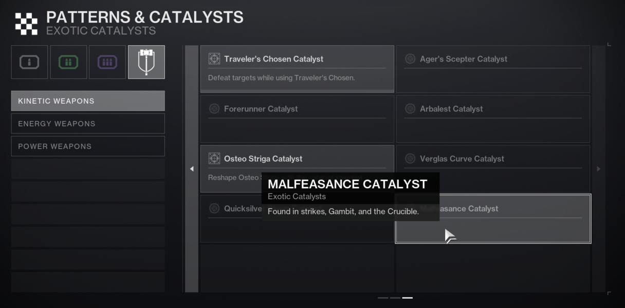 How to Get the New Malfeasance Catalyst in Destiny 2